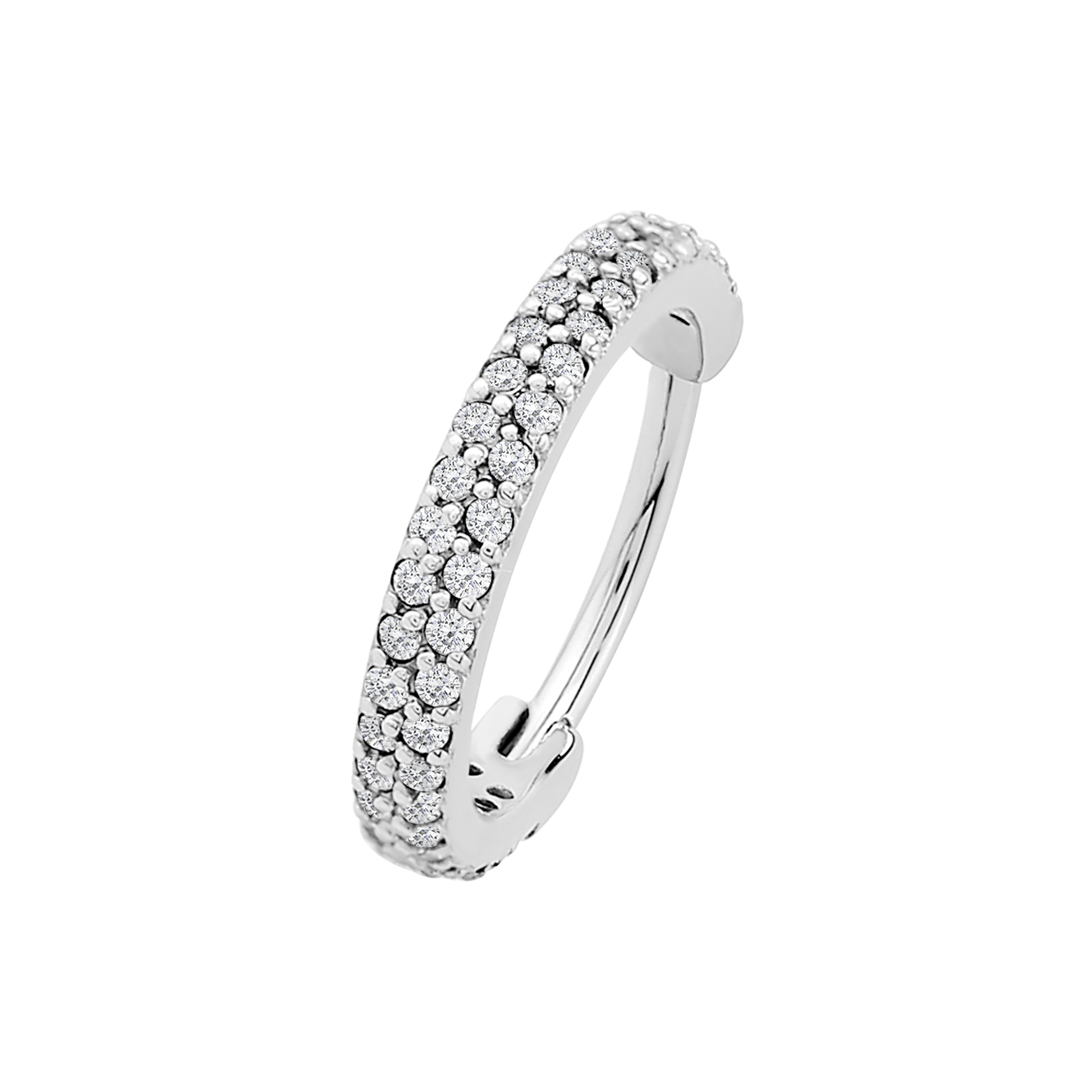 Glow Gemstone Helix Conch & Cartilage Hoop Piercing - Silver – Loveless ...