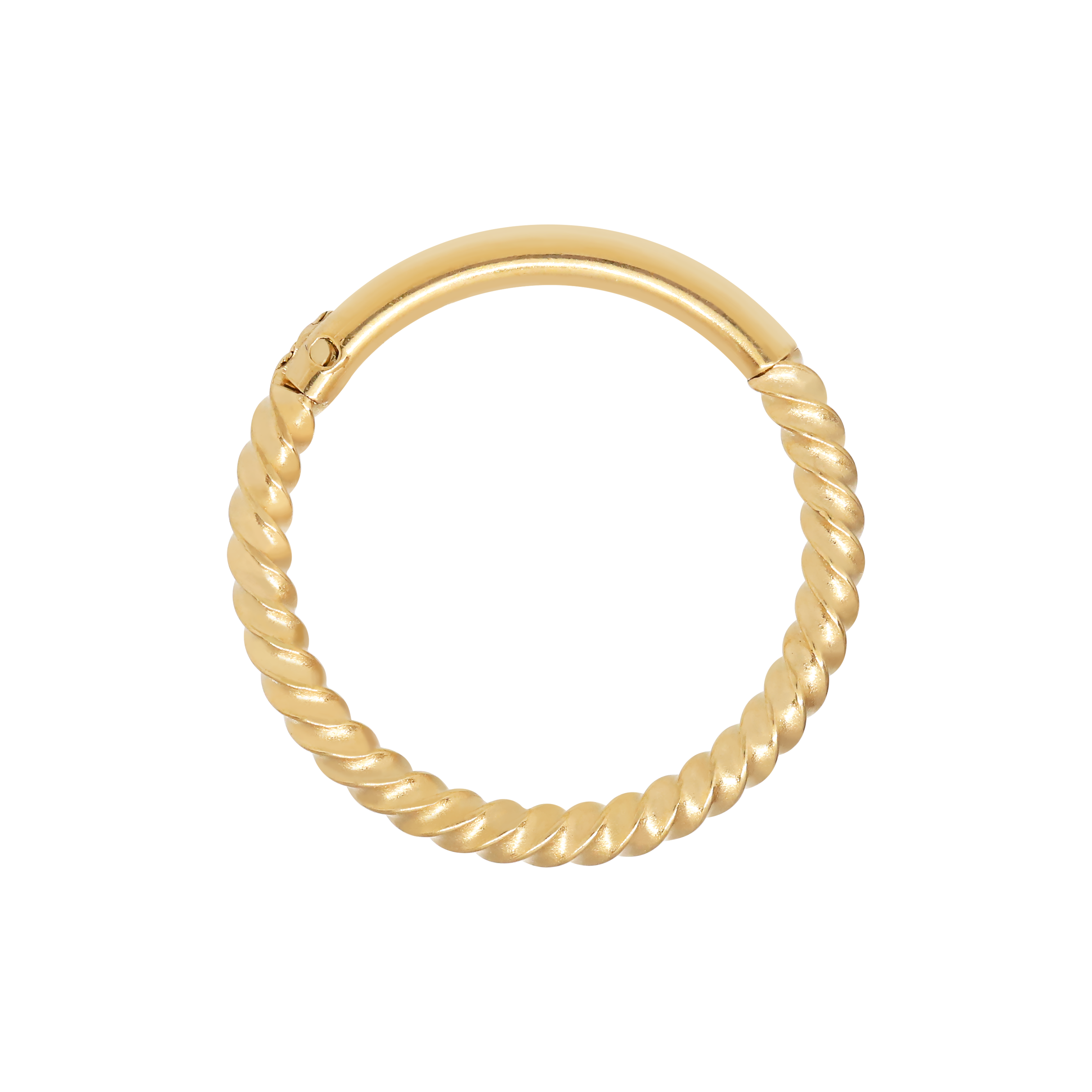 Rope Helix Conch & Cartilage Hoop Piercing - Gold – Loveless Friday