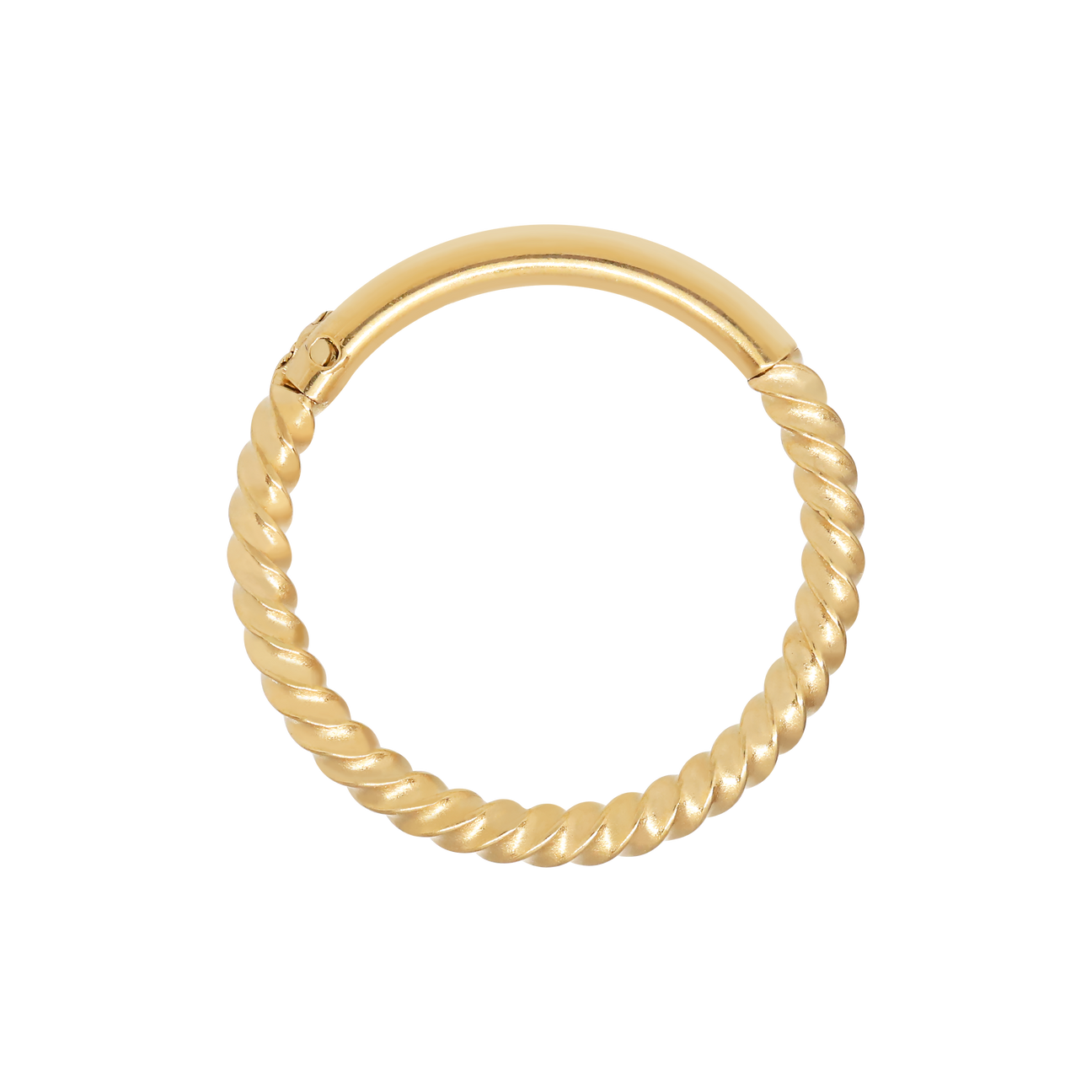Rope Helix Conch & Cartilage Hoop Piercing - Gold – Loveless Friday