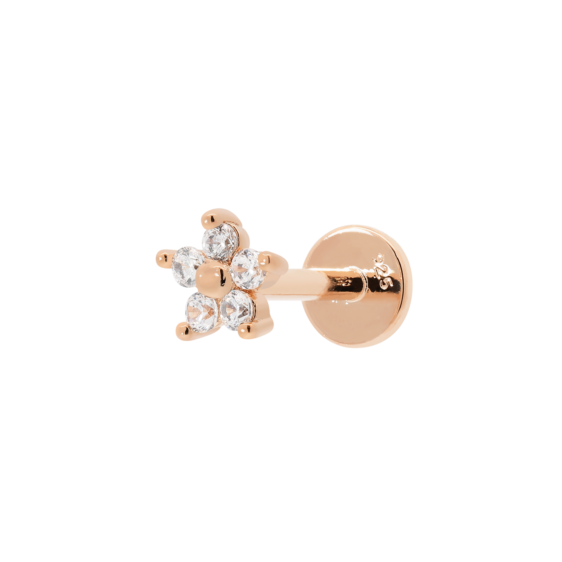 Bloom Flower Helix Tragus Cartilage & Conch Ear Piercing - Rose Gold ...