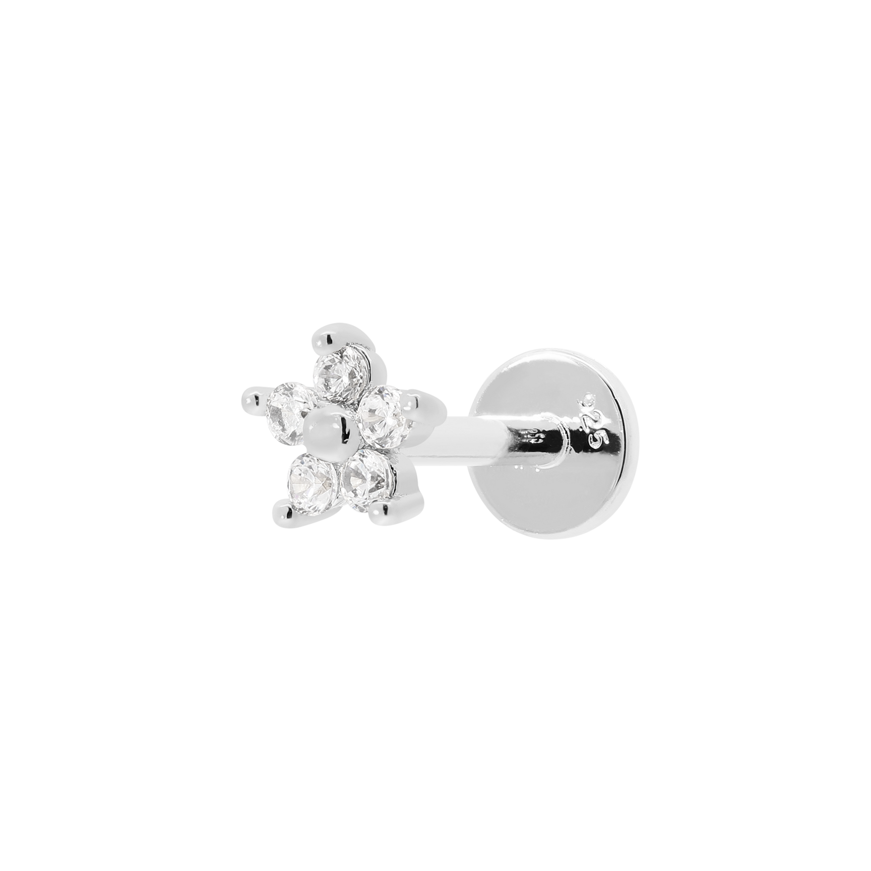 Bloom Flower Helix Tragus Cartilage & Conch Ear Piercing - Silver – Loveless Friday