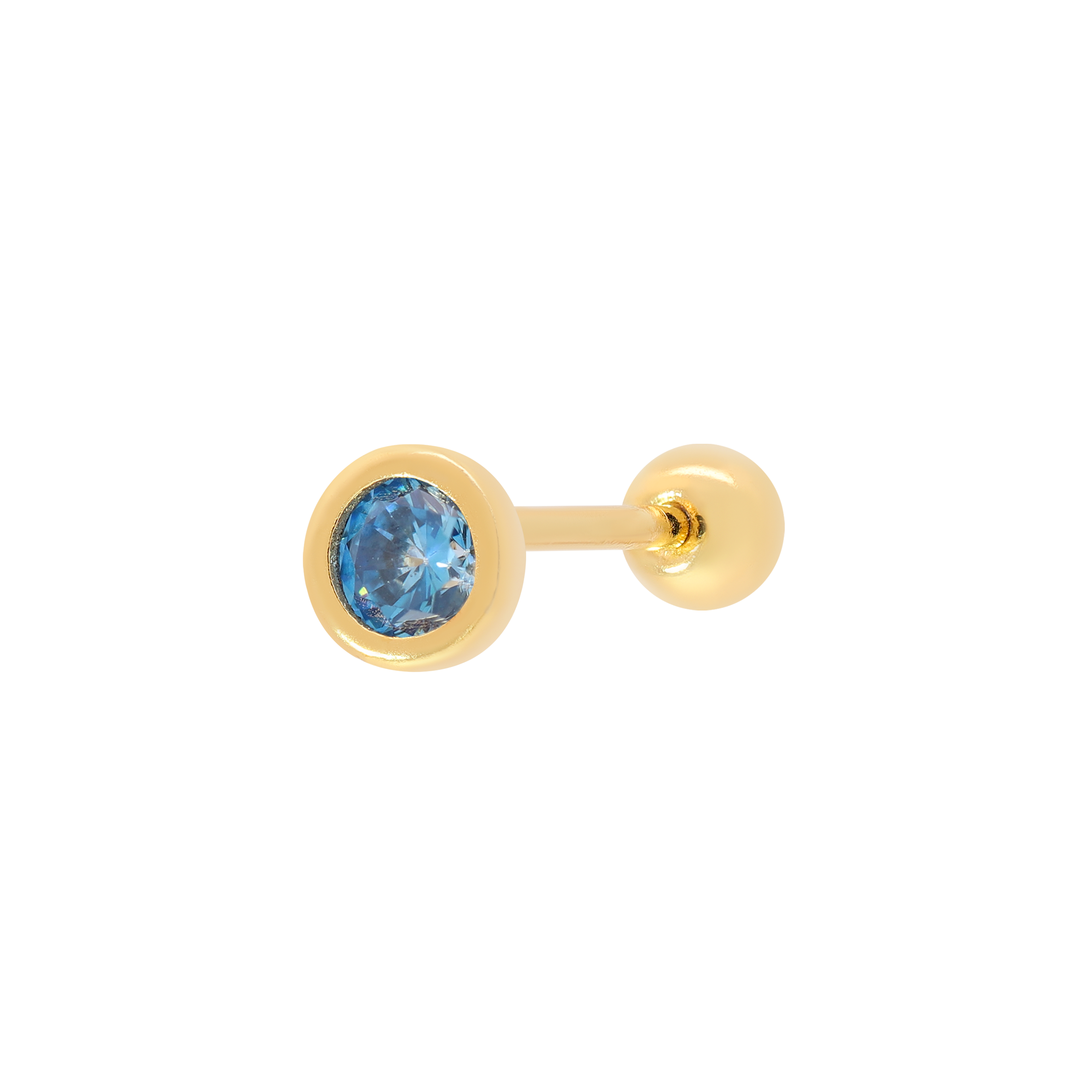 March Birthstone Tragus Helix Cartilage & Conch Ear Piercing - Gold ...