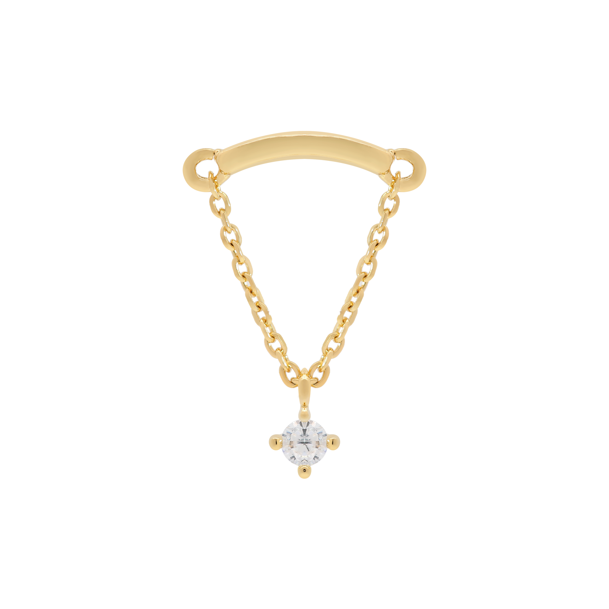 Sophia Gemstone Helix Cartilage & Conch Ear Piercing - Gold – Loveless ...