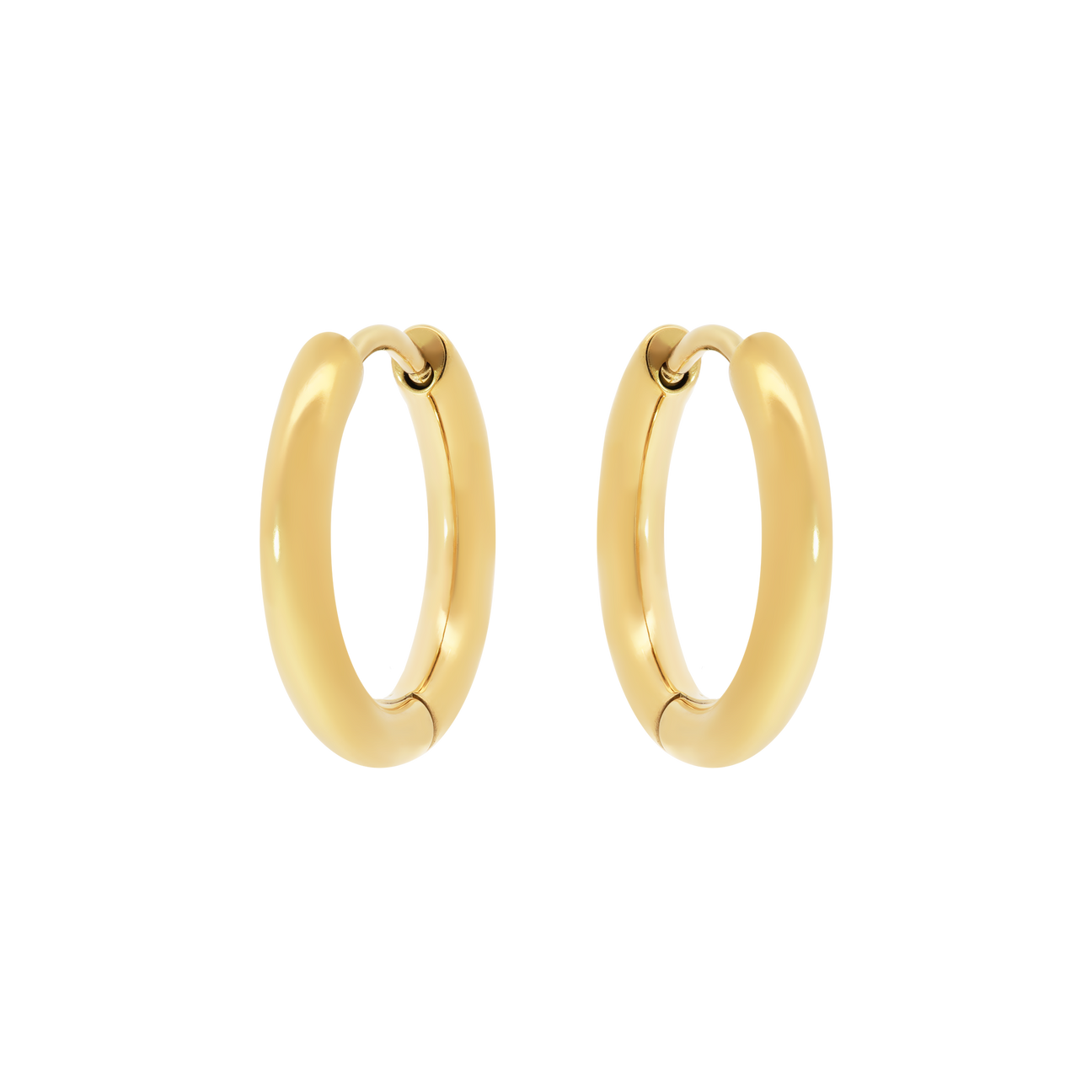 Mia Plain Earring Hoops Large - Gold – Loveless Friday