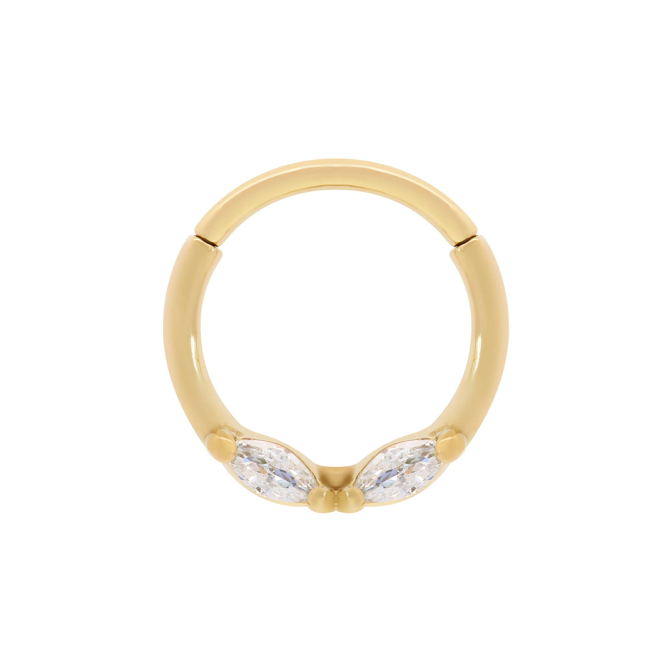 Decadent Gemstone Helix Daith & Cartilage Hoop Piercing - Gold ...