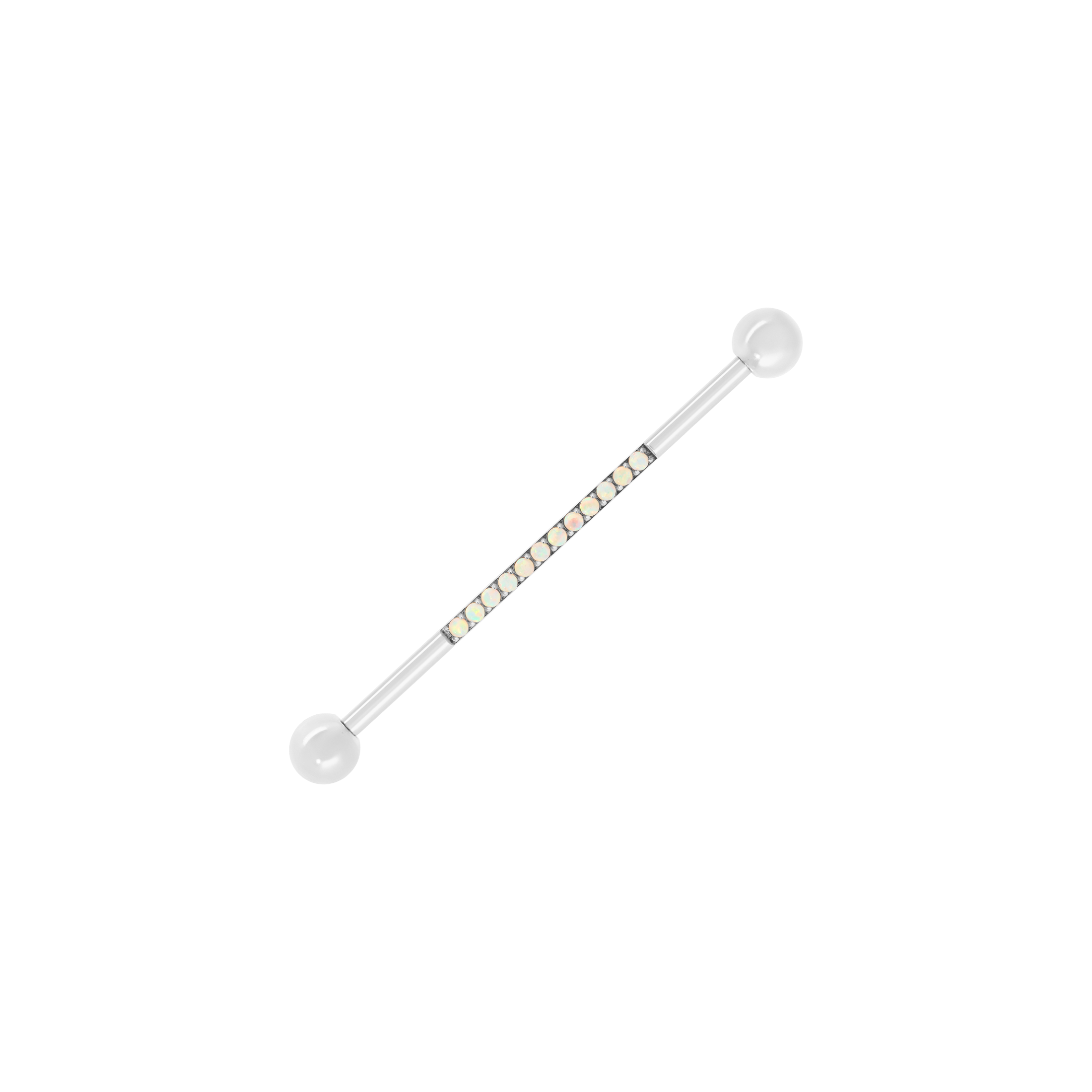 Aurora Opal Industrial & Scaffold Ear Piercing - Titanium – Loveless Friday